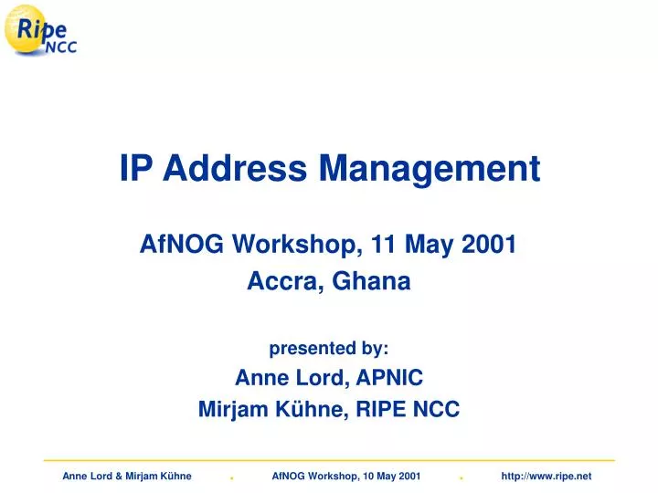 PPT - IP Address Management PowerPoint Presentation, free download - ID ...