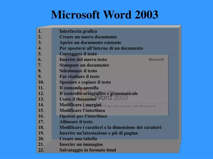 PPT - Microsoft Word 2003 PowerPoint Presentation, free download - ID ...