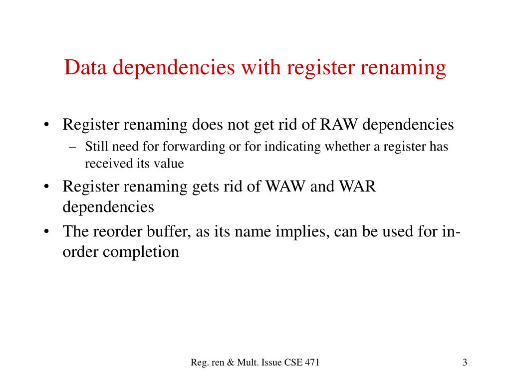 Ppt Reorder Buffer Register Renaming And In Order Completion Powerpoint Presentation Id6522407