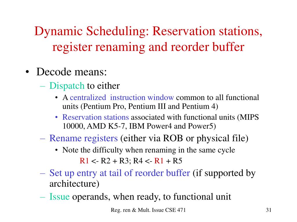 Ppt Reorder Buffer Register Renaming And In Order Completion Powerpoint Presentation Id6522407