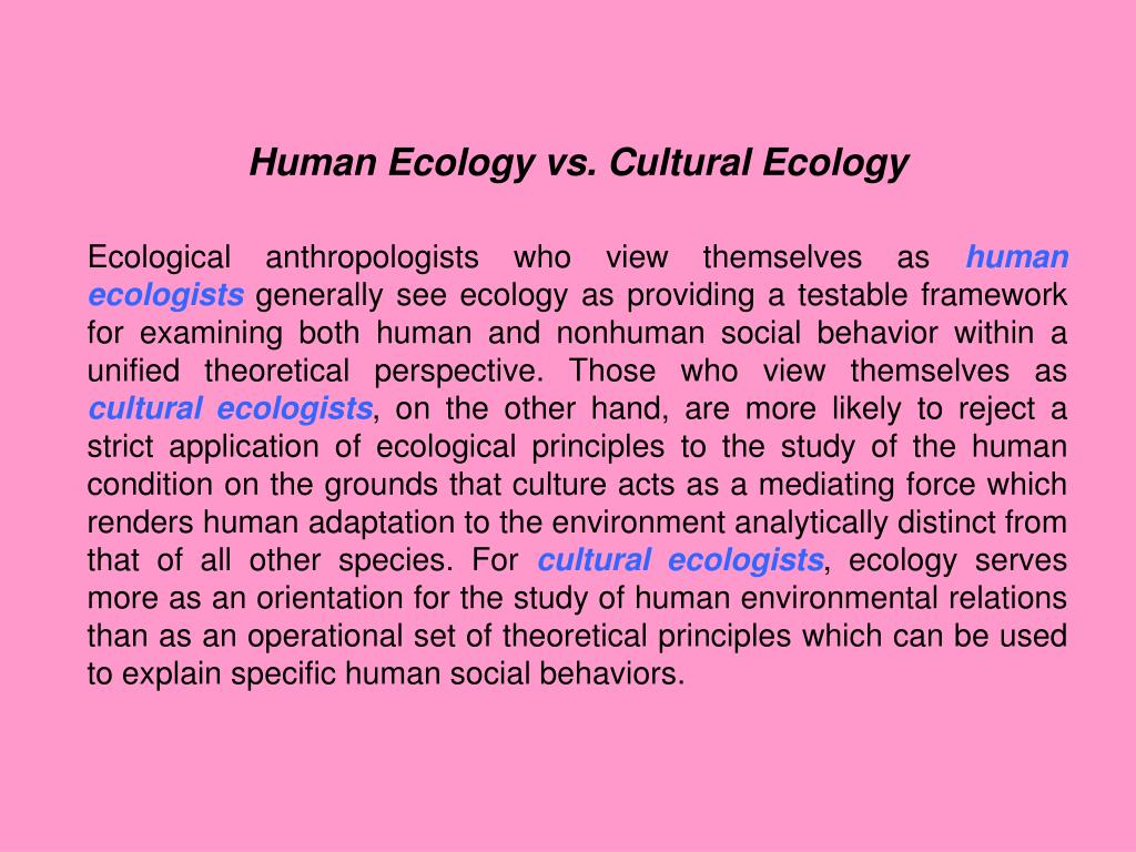 PPT - Exploring Human and Cultural Ecological Perspectives PowerPoint ...