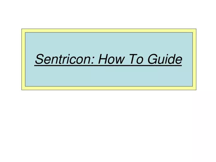 PPT - Sentricon: How To Guide PowerPoint Presentation, free download ...