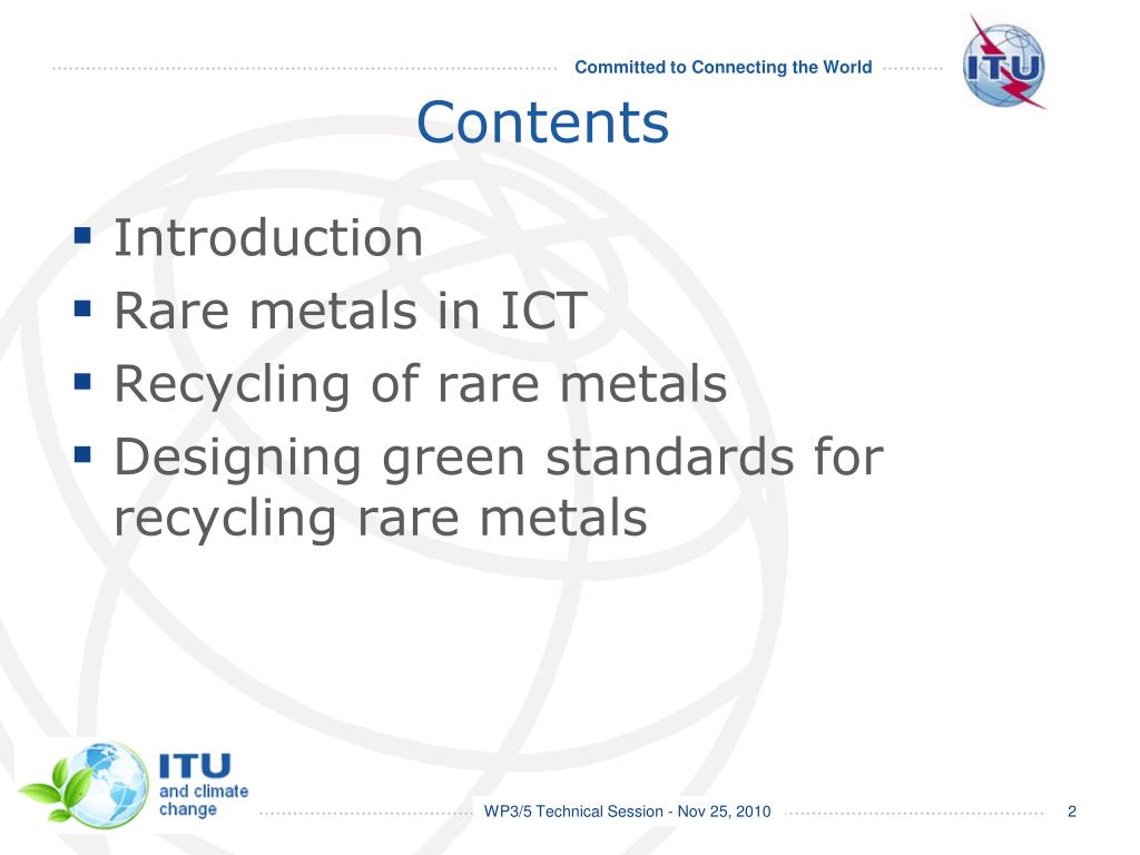 PPT - Recycling rare metals from ICT wastes - Urban mining PowerPoint ...