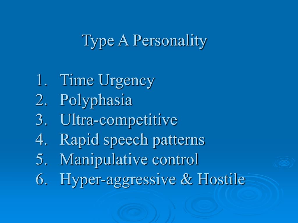 PPT - Personality & Stress Part III A Vs B Personality PowerPoint ...