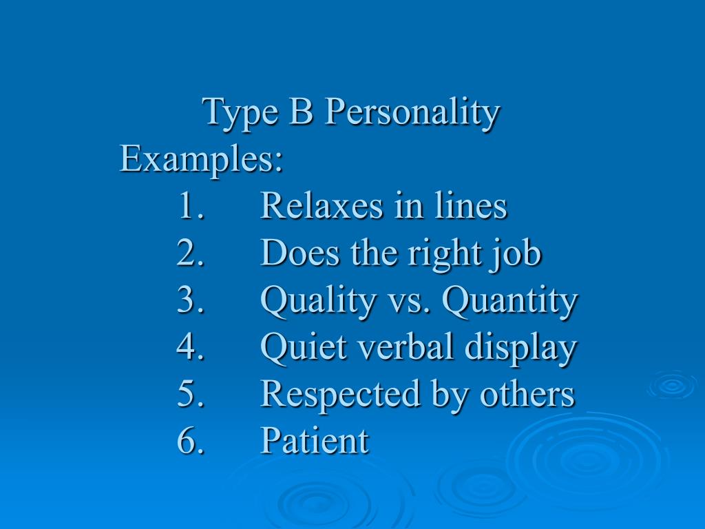 PPT - Personality & Stress Part III A Vs B Personality PowerPoint ...
