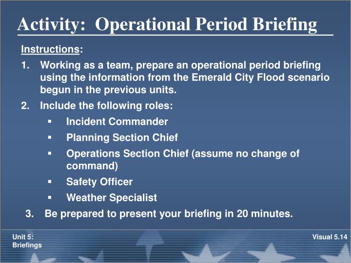 PPT - Unit 5: Briefings PowerPoint Presentation - ID:6524855