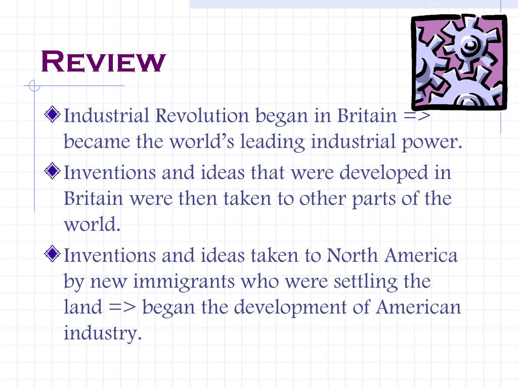 PPT - The Industrial Revolution Spreads to North America PowerPoint ...