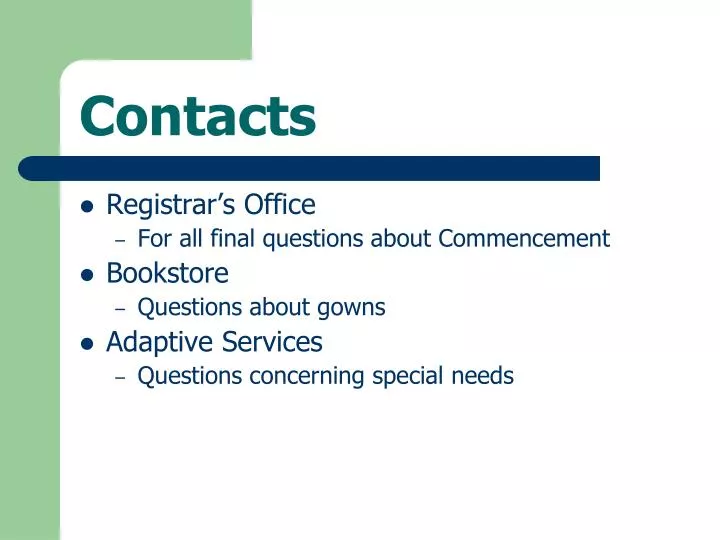 PPT - Contacts PowerPoint Presentation, free download - ID:6526225