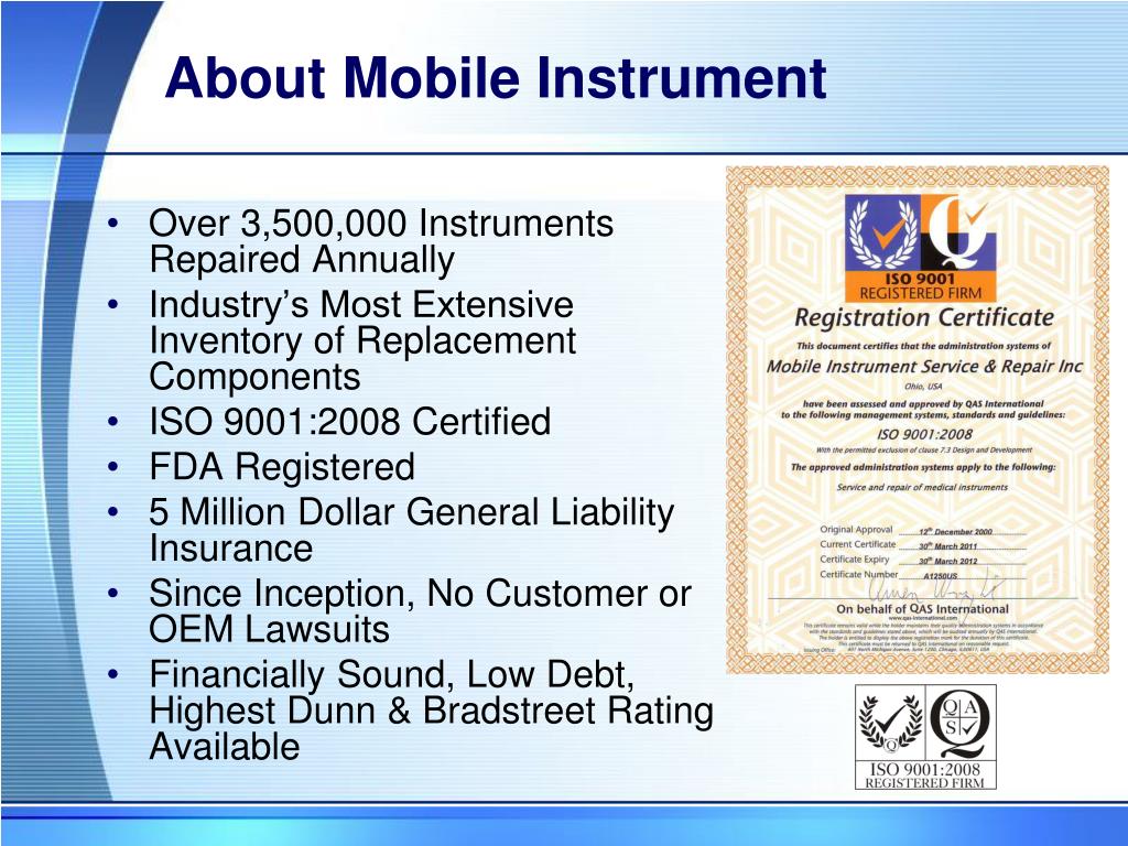 PPT - MOBILE INSTRUMENT SERVICE & REPAIR INC. PowerPoint Presentation ...