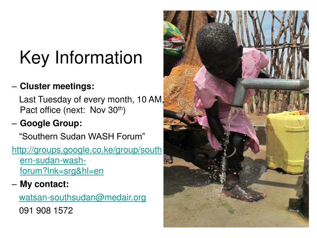 PPT - Co-Leads: Medair, Jesse Pleger, WASH Advisor Unicef, Ken Maskall ...