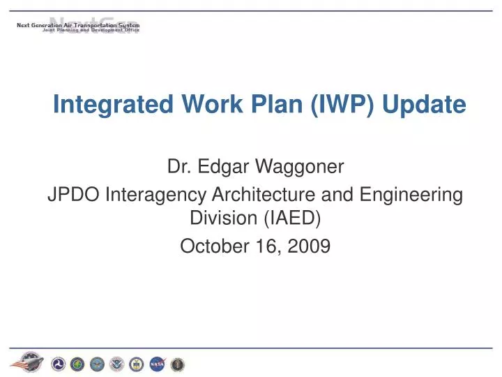PPT - Integrated Work Plan (IWP) Update PowerPoint Presentation, free ...