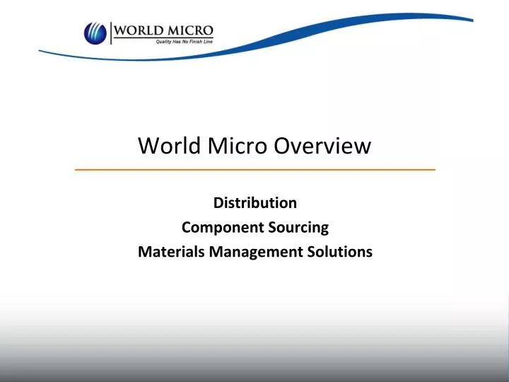 PPT - World Micro Overview PowerPoint Presentation, free download - ID ...