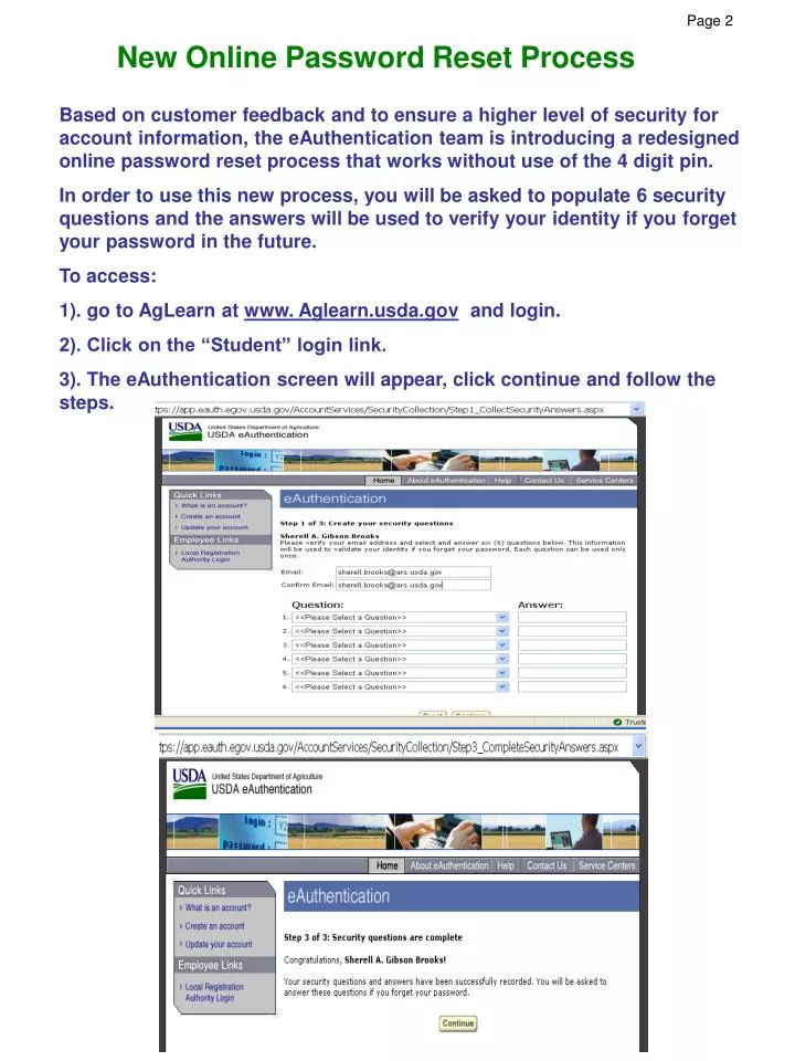 PPT - New Online Password Reset Process PowerPoint Presentation, free ...