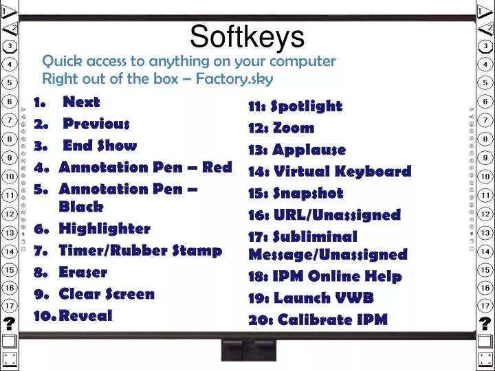 PPT - Softkeys PowerPoint Presentation, free download - ID:6527587