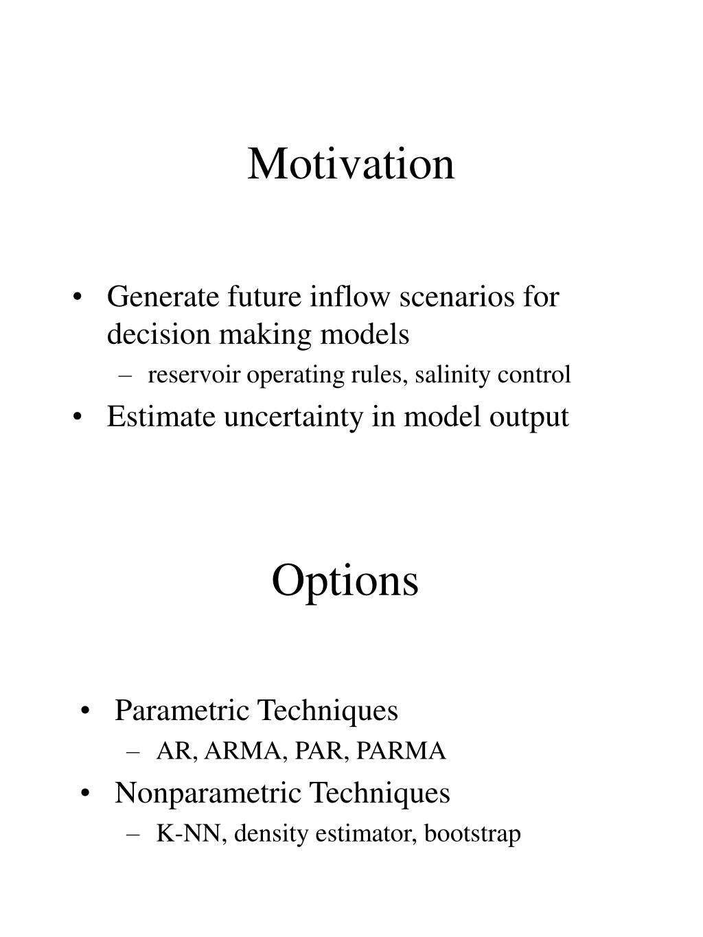 PPT - Comparison of natural streamflows generated from a parametric and ... PPT - Comparison of natural streamflows generated from a parametric and ...