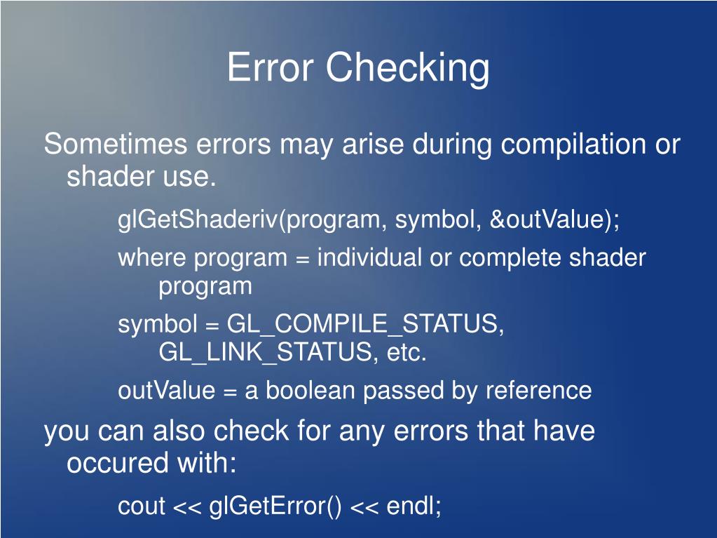 Ppt Opengl Shader Language Vertex And Fragment Shading Programs Powerpoint Presentation Id