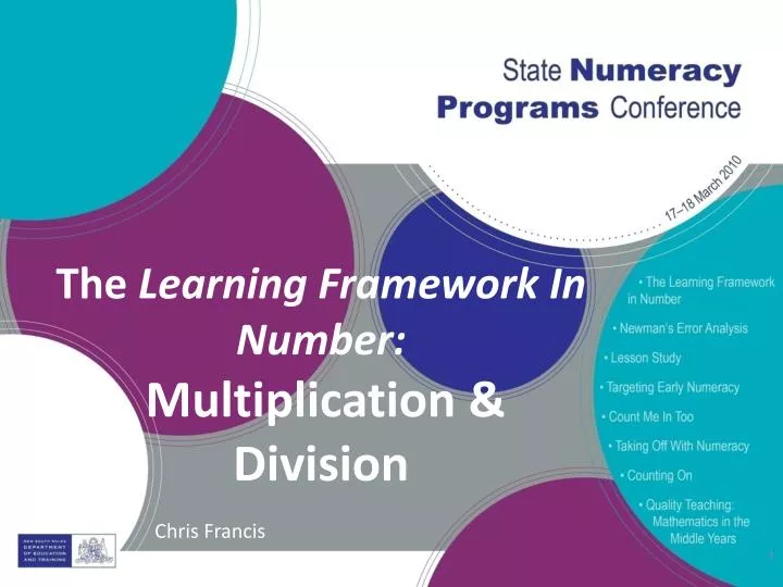 PPT - The Learning Framework In Number: Multiplication & Division ...