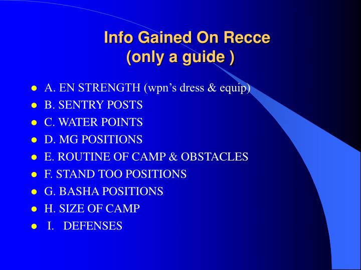 PPT - Close Target Reconnaissance Lecture PowerPoint Presentation - ID ...