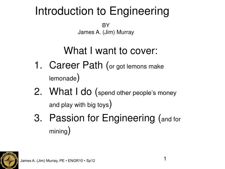PPT - Introduction to Engineering PowerPoint Presentation, free ...
