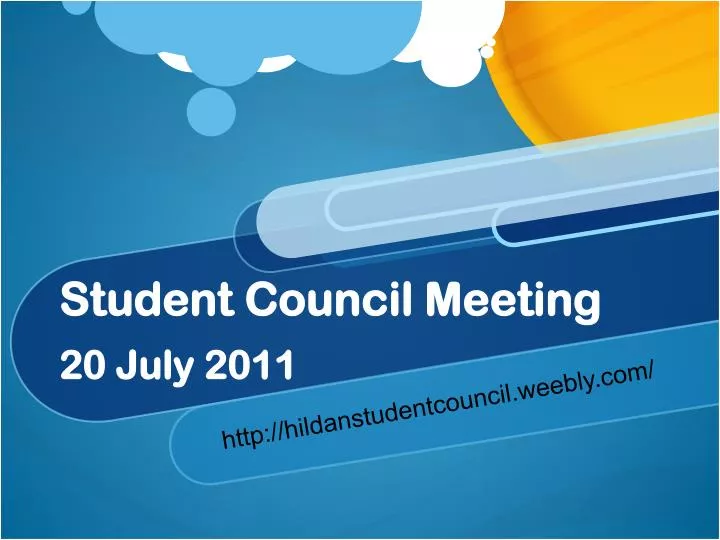 PPT - Student Council Meeting PowerPoint Presentation, free download ...