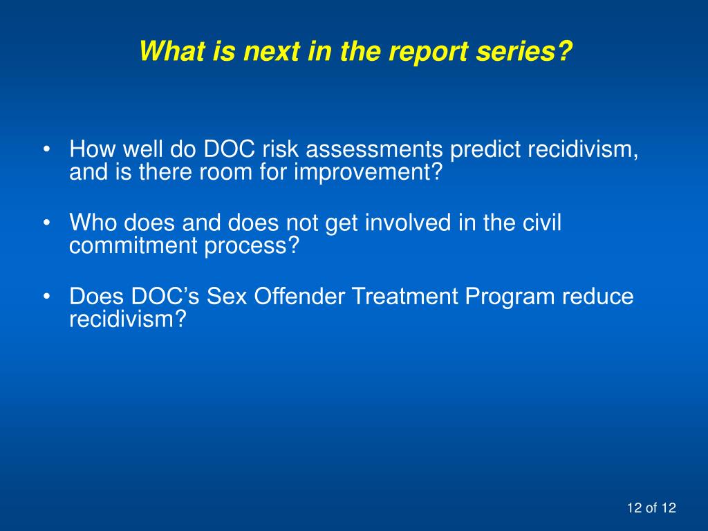 Ppt Washington State Sex Offender Report Series Highlights Powerpoint