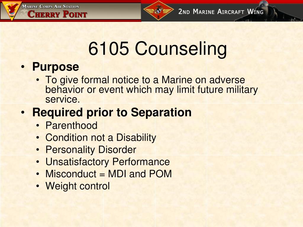 PPT - 6105 Counseling CWO3 Walls Joint Law Center, MCAS Cherry Point ...
