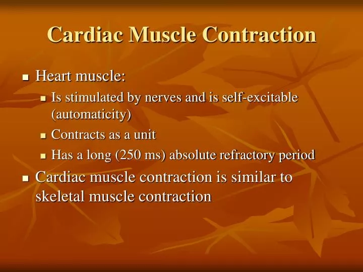 PPT - Cardiac Muscle Contraction PowerPoint Presentation, free download ...