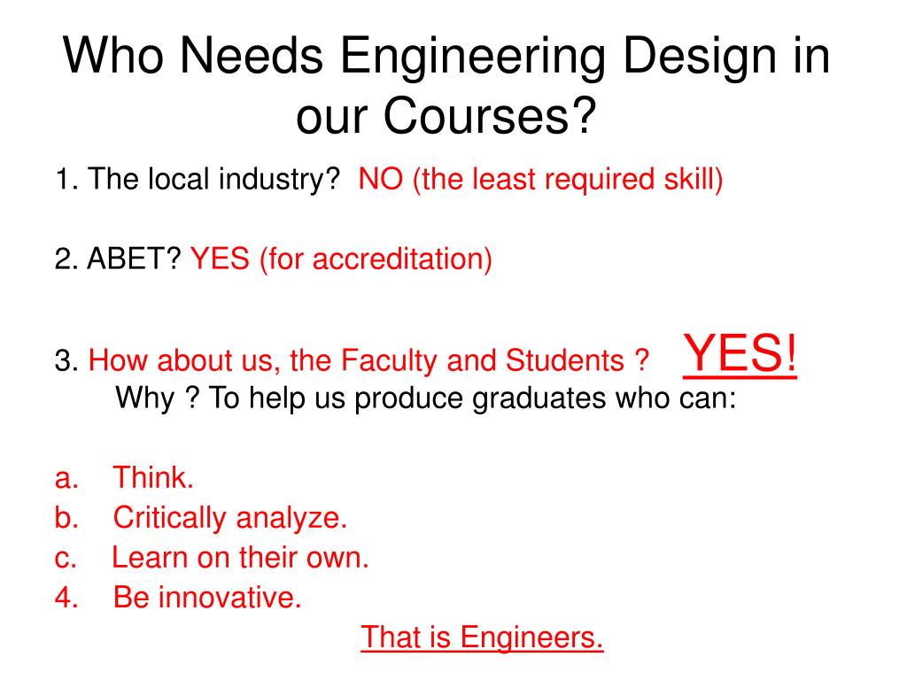 PPT - Engineering Design: How to Introduce it in Low Level Courses ...