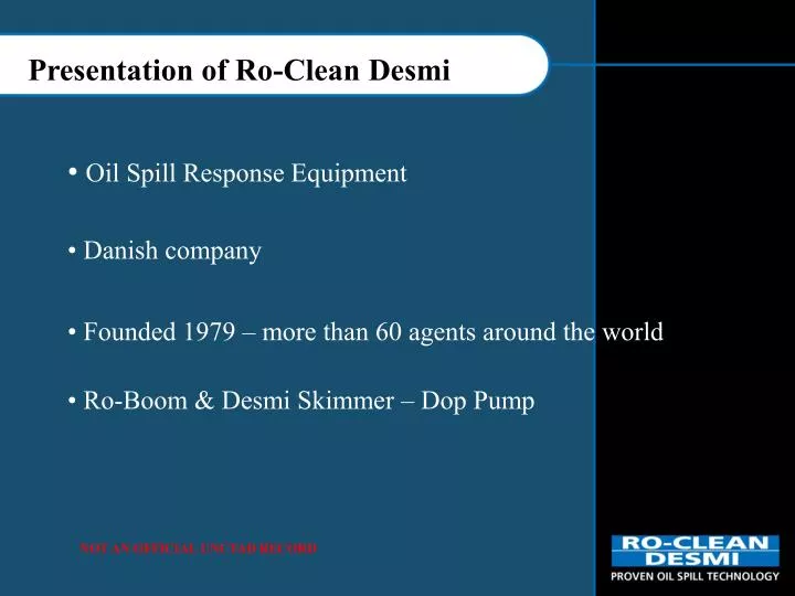 PPT - Presentation of Ro-Clean Desmi PowerPoint Presentation, free ...