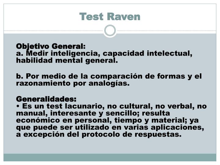 PPT - TEST DE MATRICES PROGRESIVAS DE RAVEN PowerPoint Presentation ...