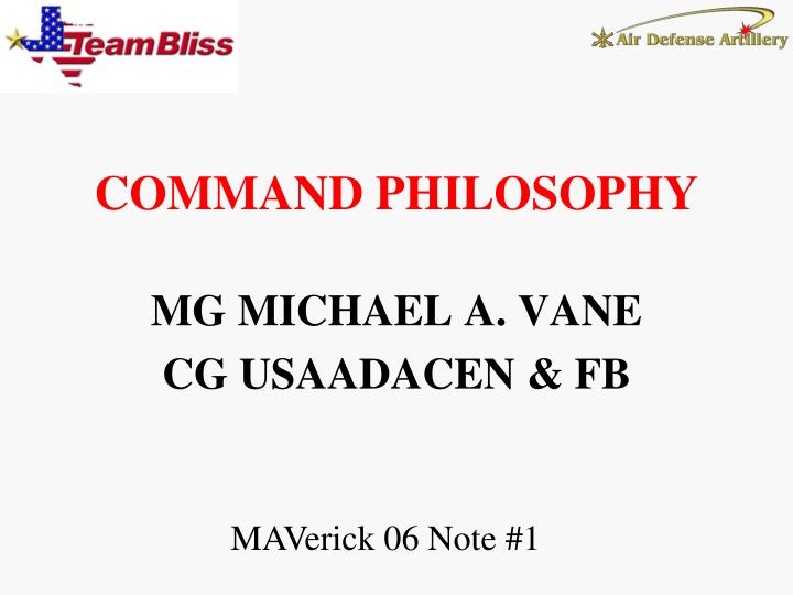 PPT - COMMAND PHILOSOPHY PowerPoint Presentation - ID:6532175