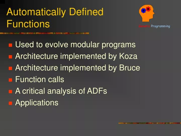 PPT - Automatically Defined Functions PowerPoint Presentation, free download - ID:6533927