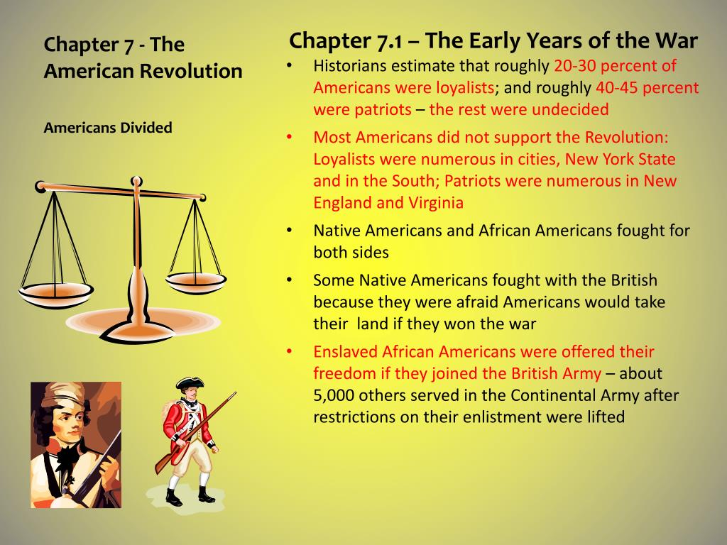Ppt Chapter 7 The American Revolution Section 1 The Early Years