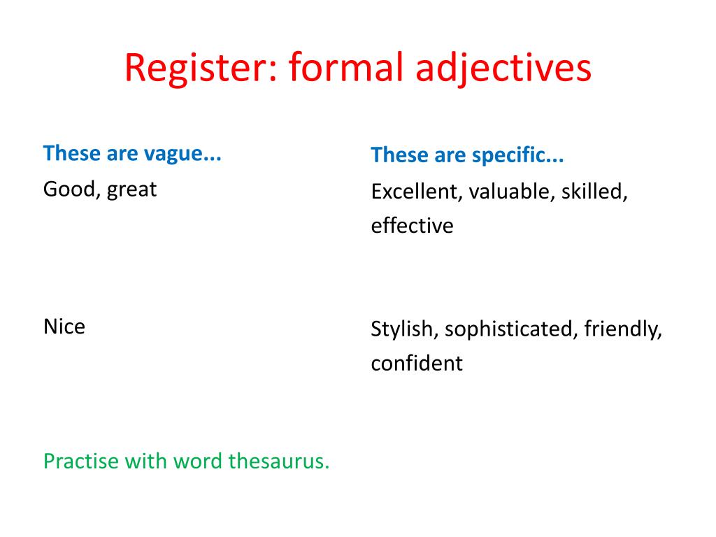 PPT - Formal and informal register. PowerPoint Presentation, free ...