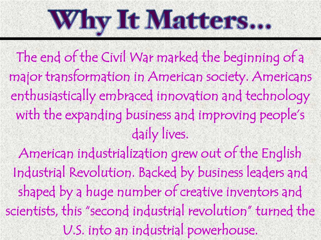 PPT - The Triumph of Industry 1865-1914 PowerPoint Presentation, free ...