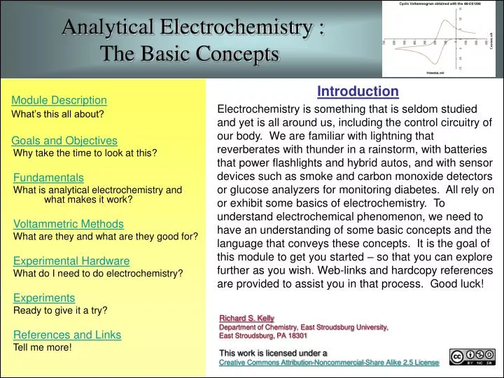 PPT - Analytical Electrochemistry : The Basic Concepts PowerPoint ...