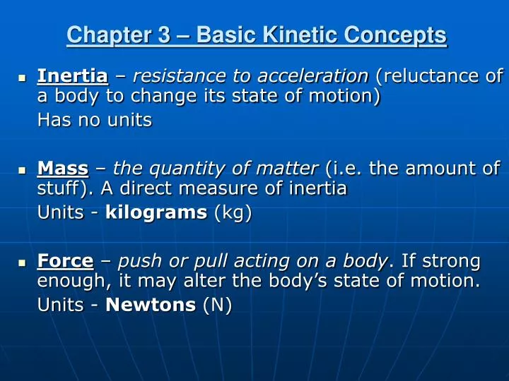 PPT - Chapter 3 – Basic Kinetic Concepts PowerPoint Presentation, free ...