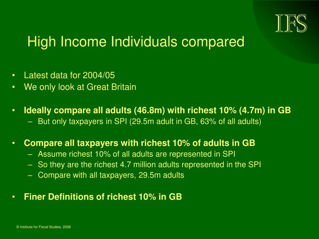 PPT - Understanding High Incomes and Income Inequality Trends ...