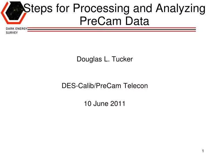 PPT - Steps for Processing and Analyzing PreCam Data PowerPoint ...