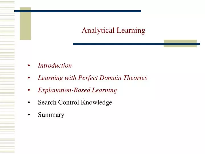 PPT - Analytical Learning PowerPoint Presentation, free download - ID ...
