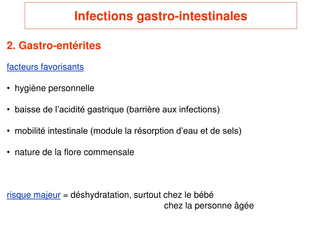PPT - Infections gastro-intestinales PowerPoint Presentation, free ...