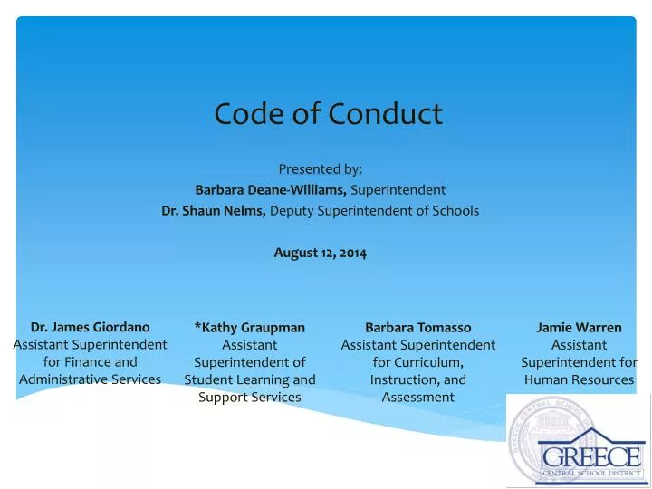 PPT - Code of Conduct PowerPoint Presentation, free download - ID:6539650