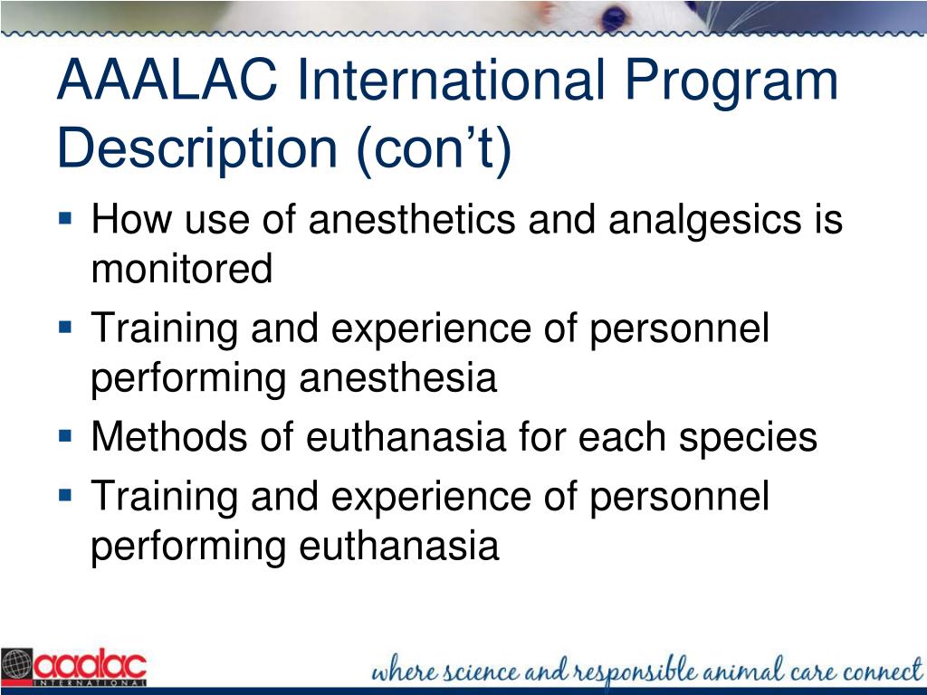 PPT - International Benchmarking: AAALAC International Accreditation ...