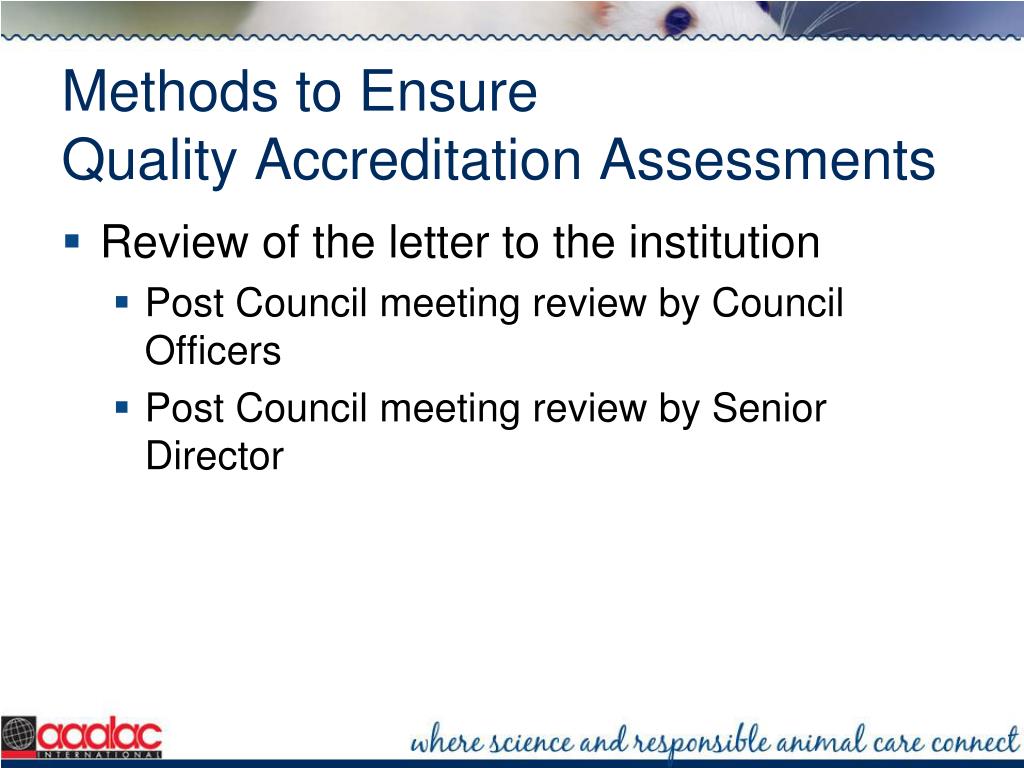 PPT - Benchmarking Practices in Animal Care Accreditation PowerPoint ...