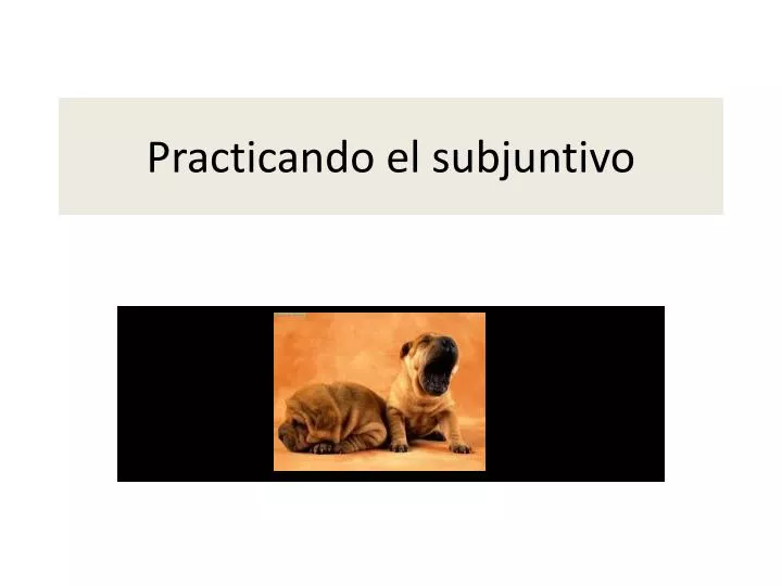 PPT - Practicando el subjuntivo PowerPoint Presentation, free download ...