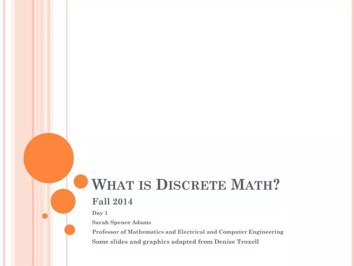 PPT - What is Discrete Math? PowerPoint Presentation, free download ...