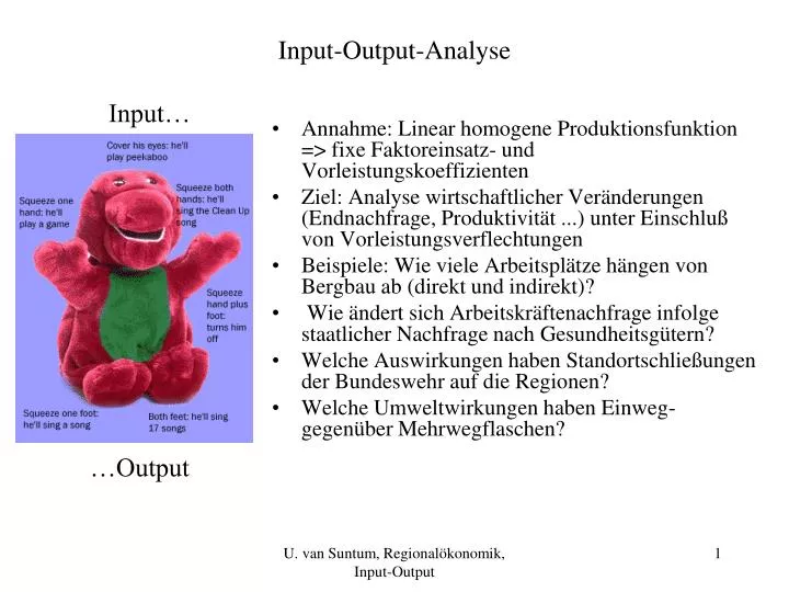 PPT - Input-Output-Analyse PowerPoint Presentation, free download - ID ...