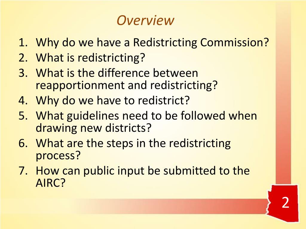 PPT - Arizona Independent Redistricting Commission The Redistricting ...