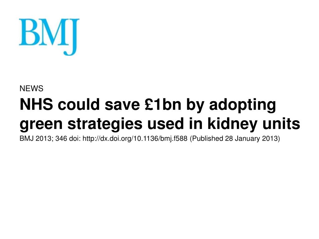 PPT - Sustainable Specialties Green Nephrology PowerPoint Presentation ...