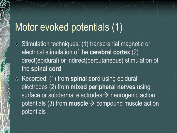 PPT - Monitoring of motor evoked potentials in C-spinal surgery ...